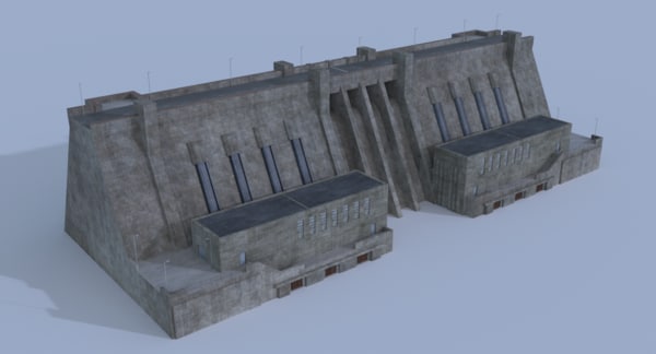 Hydroelectric dam 1 model - TurboSquid 1161643