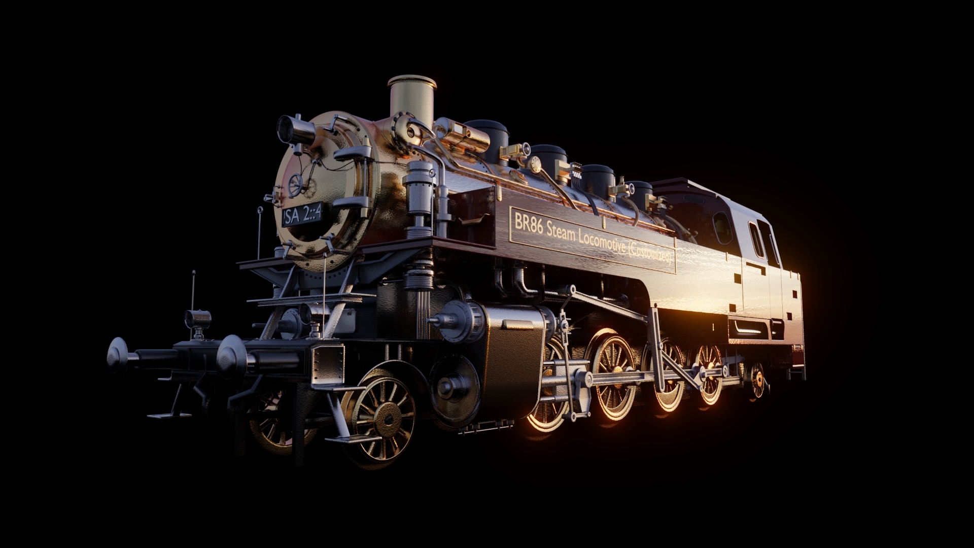 3D br86 steam locomotive animation - TurboSquid 1161825