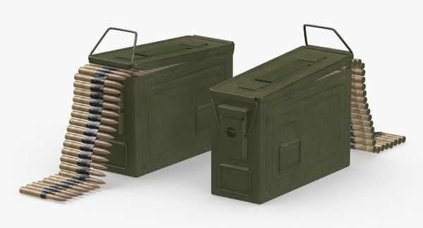 Military gun magazines boxes 3D model - TurboSquid 1162110