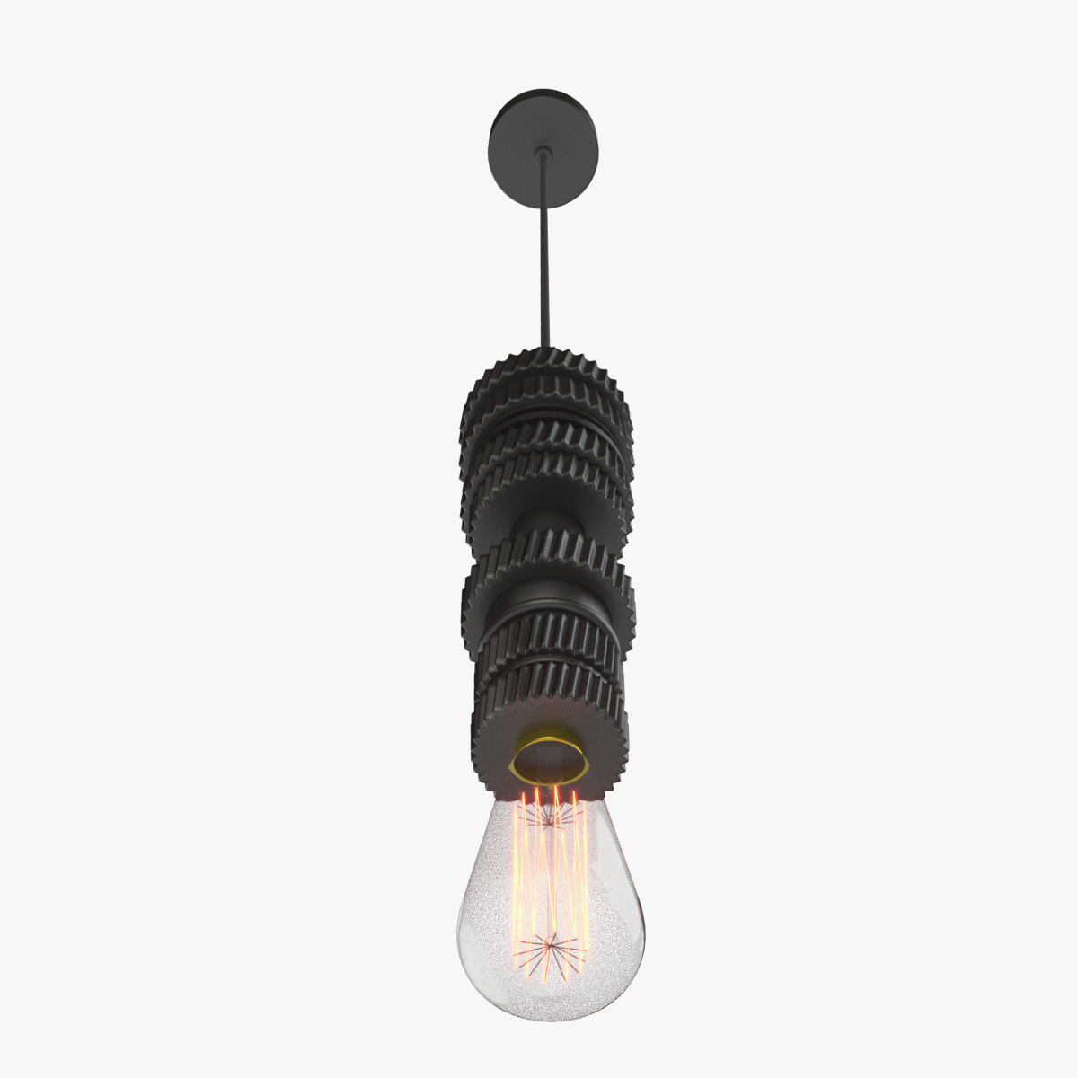 Loft shaft gears lamp 3D model - TurboSquid 1162227