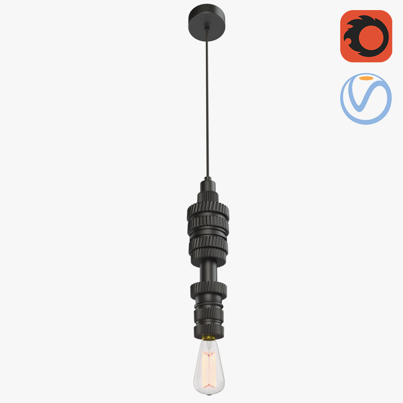 Loft shaft gears lamp 3D model - TurboSquid 1162227