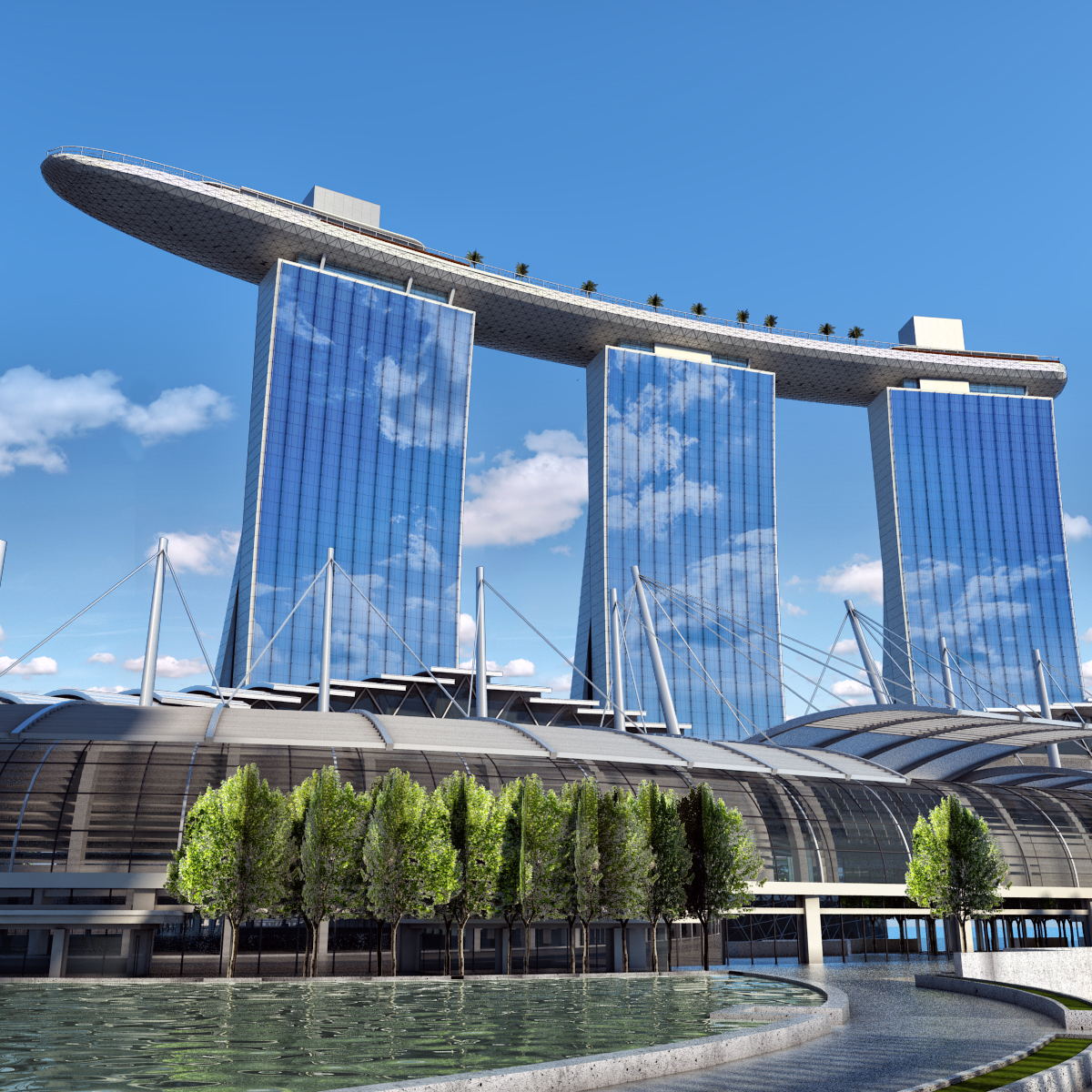 3D model marina bay sands mbs - TurboSquid 1162925