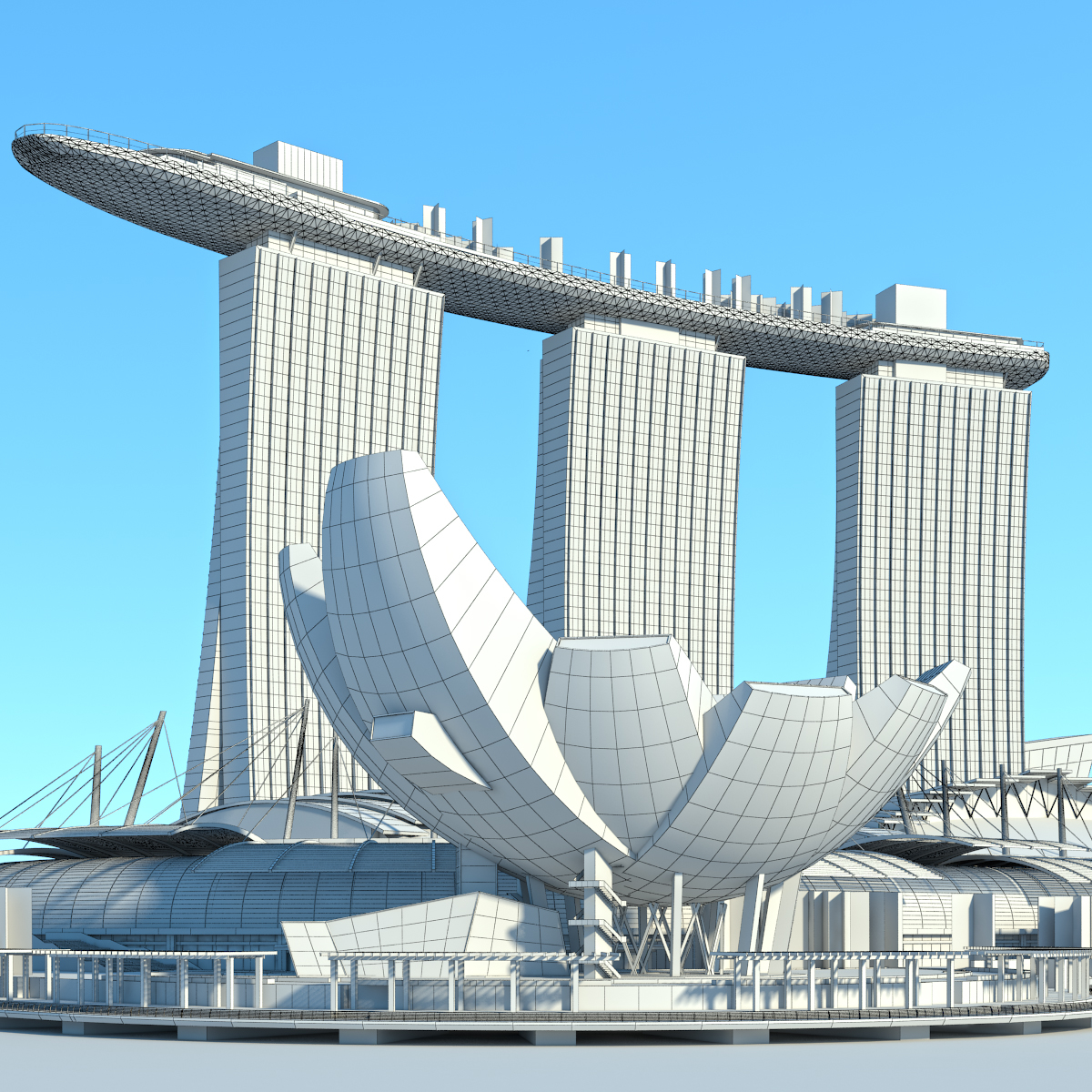 modelo 3d Singapur Marina Bay Sands MBS - TurboSquid 1162925