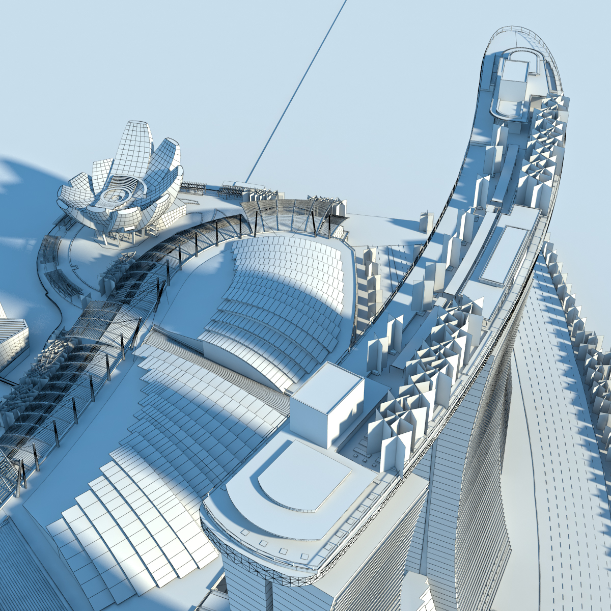 싱가포르 마리나 베이 샌즈 MBS 3D 모델 - TurboSquid 1162925