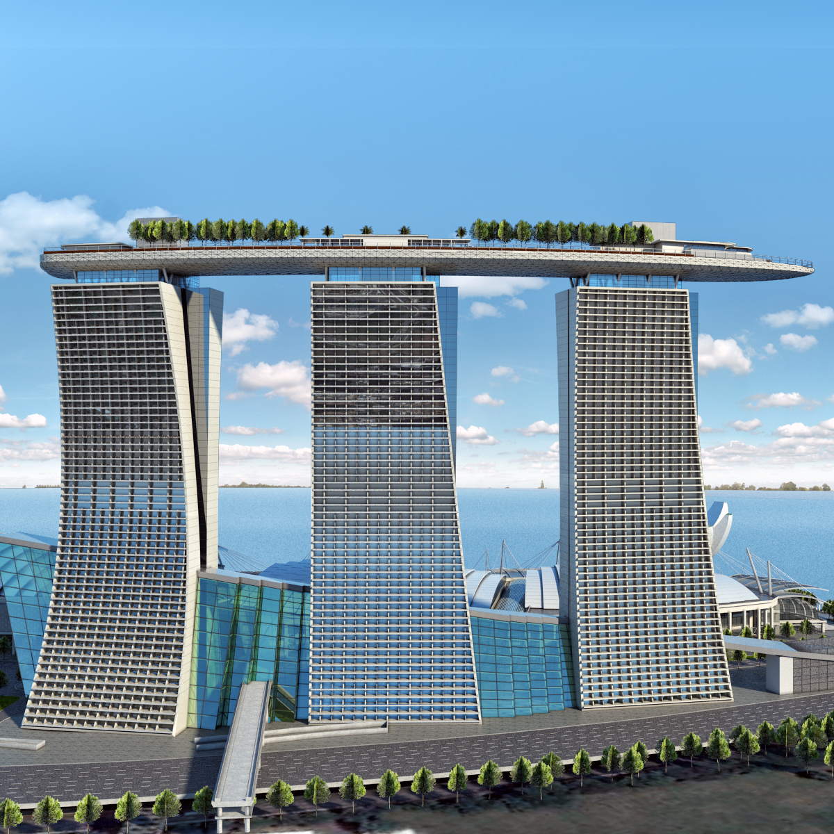 3D model marina bay sands mbs - TurboSquid 1162925