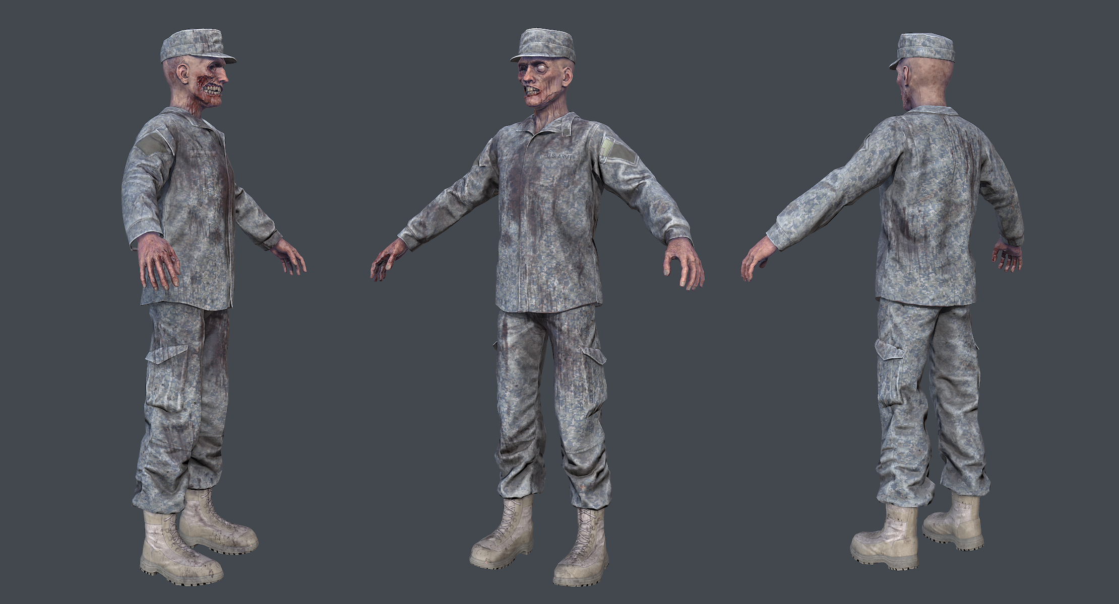 Ready zombie army 3D model - TurboSquid 1163058