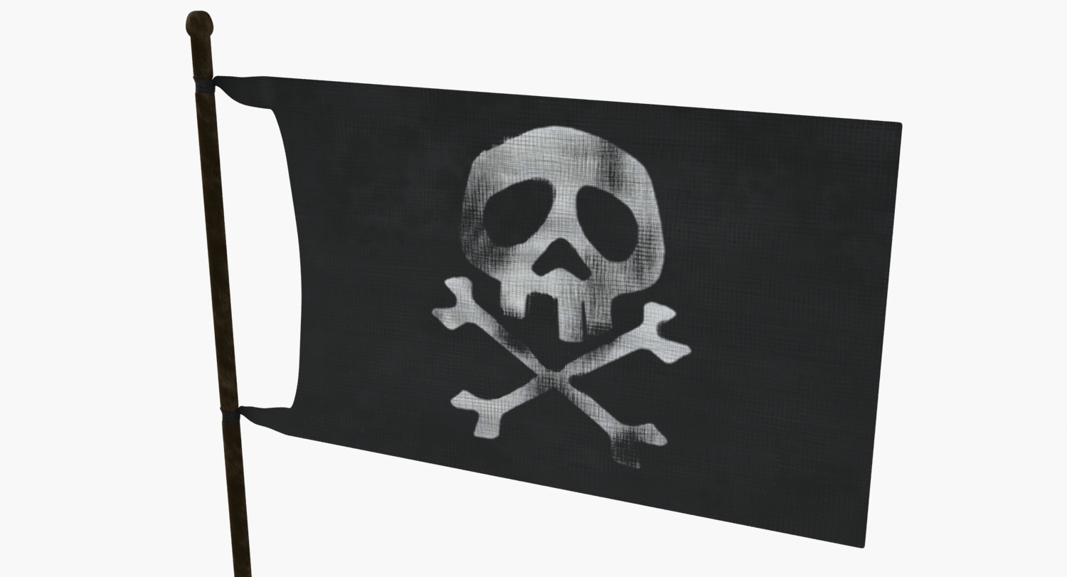 Pirate flag 3D model - TurboSquid 1163222