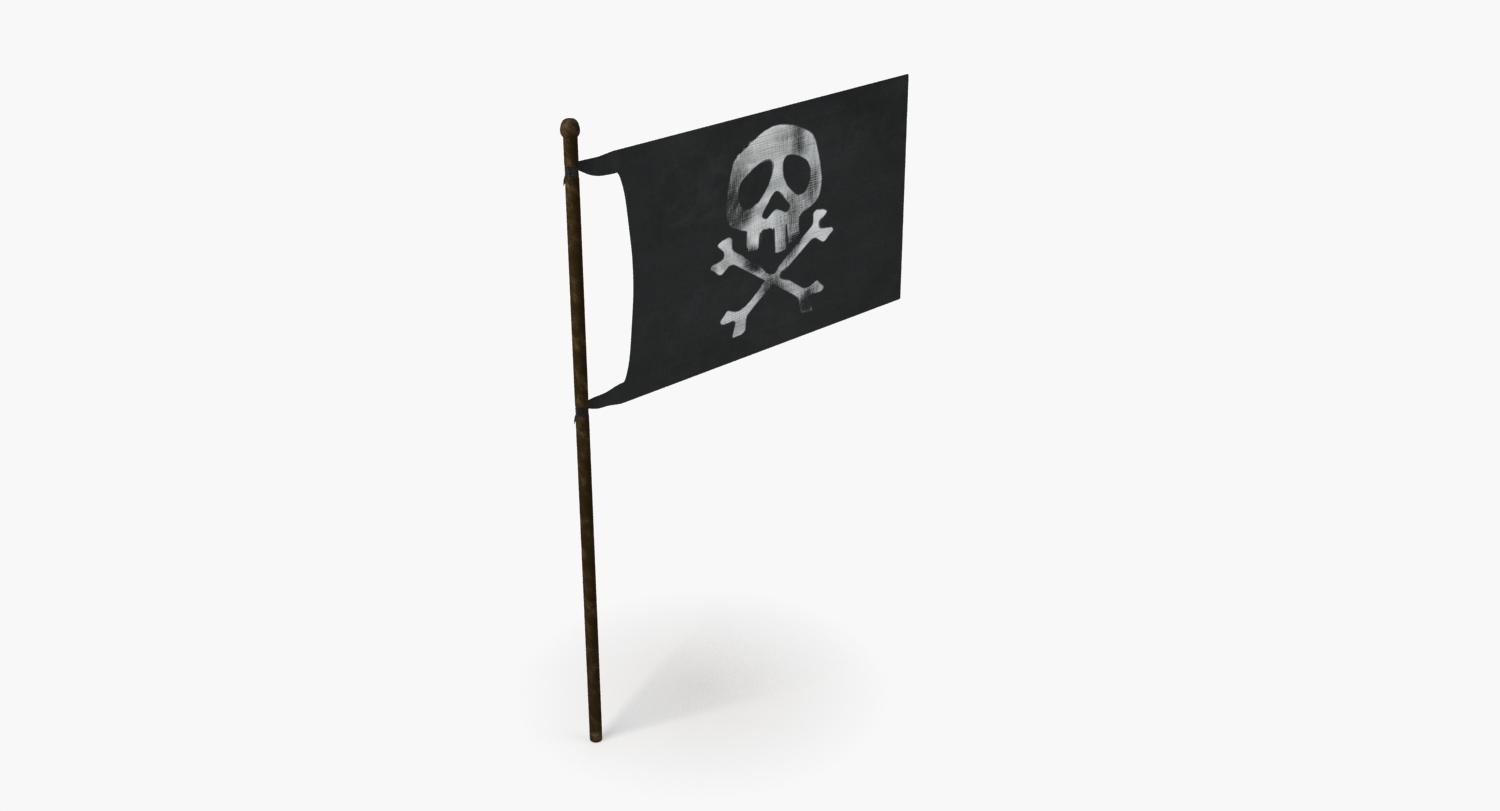 Pirate flag 3D model - TurboSquid 1163222