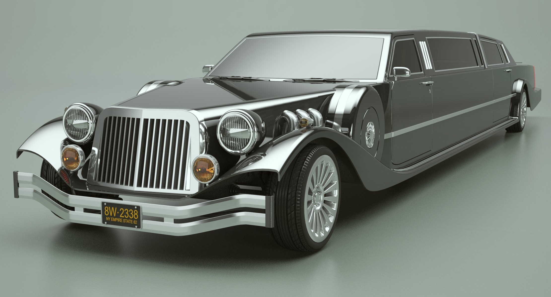 Photoreal stretched limousine 3D model - TurboSquid 1163368