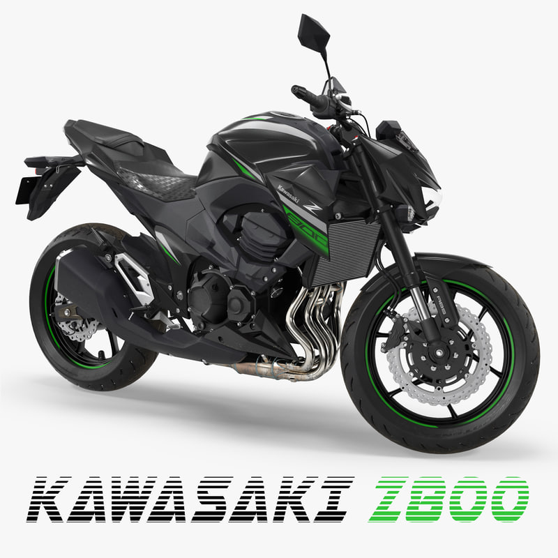3D kawasaki z800 2016 green - TurboSquid 1163419