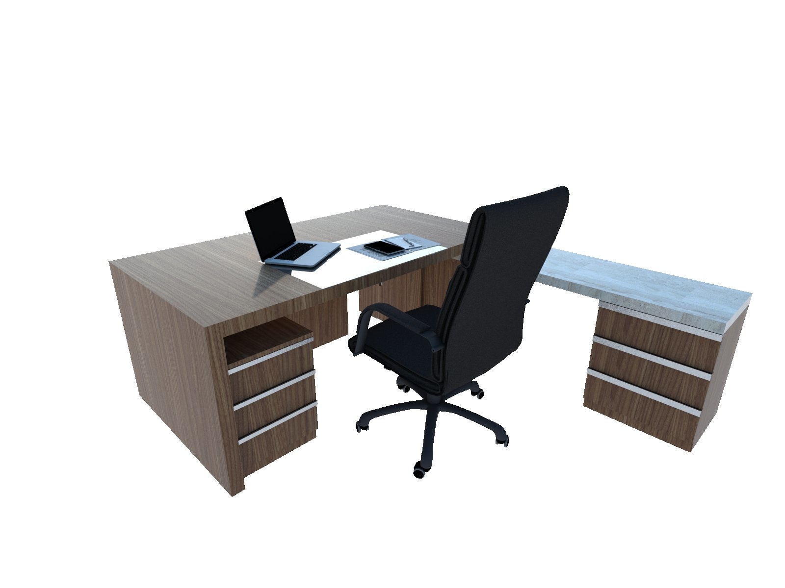 3D office desk executive - TurboSquid 1163674