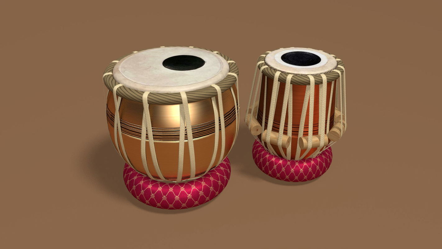 Tabla indian traditional 3D model - TurboSquid 1163680