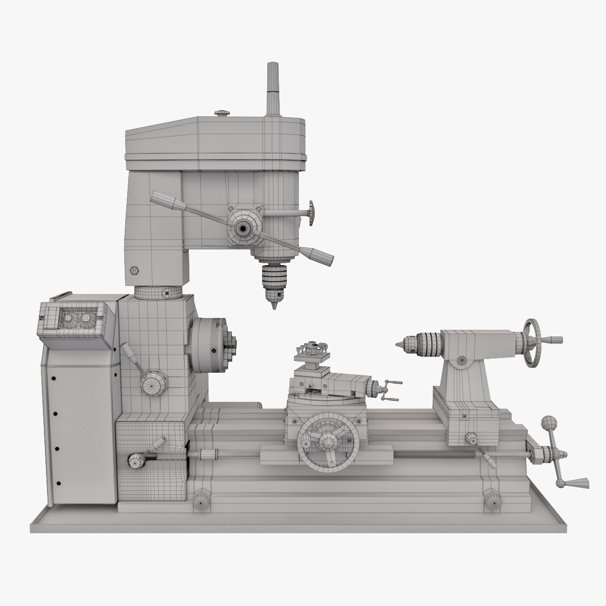 Lathe machine 3D model - TurboSquid 1163682