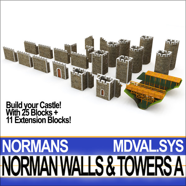 3d c4d medieval norman castle hedingham
