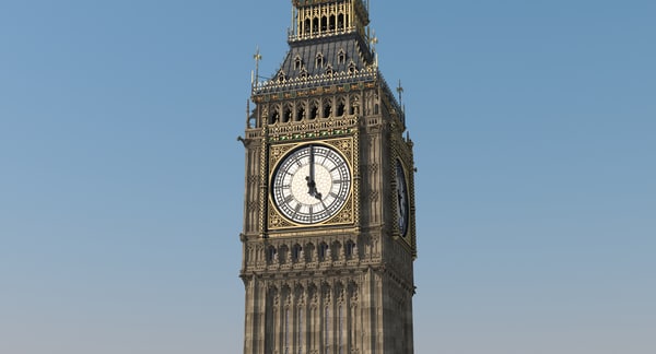 3D big ben tower elizabeth - TurboSquid 1163873