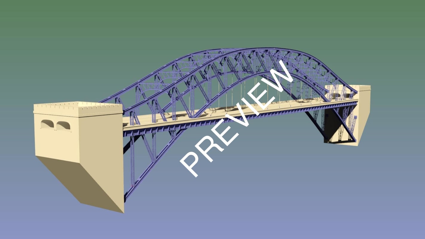 1200 suspension bridge 3D model - TurboSquid 1163974