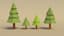 3D model cartoon pine trees - TurboSquid 1164017