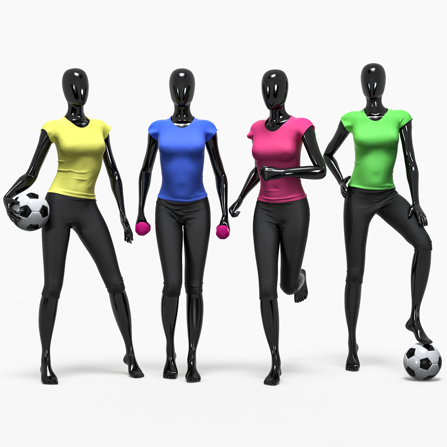 Set female sport 3D model - TurboSquid 1164208