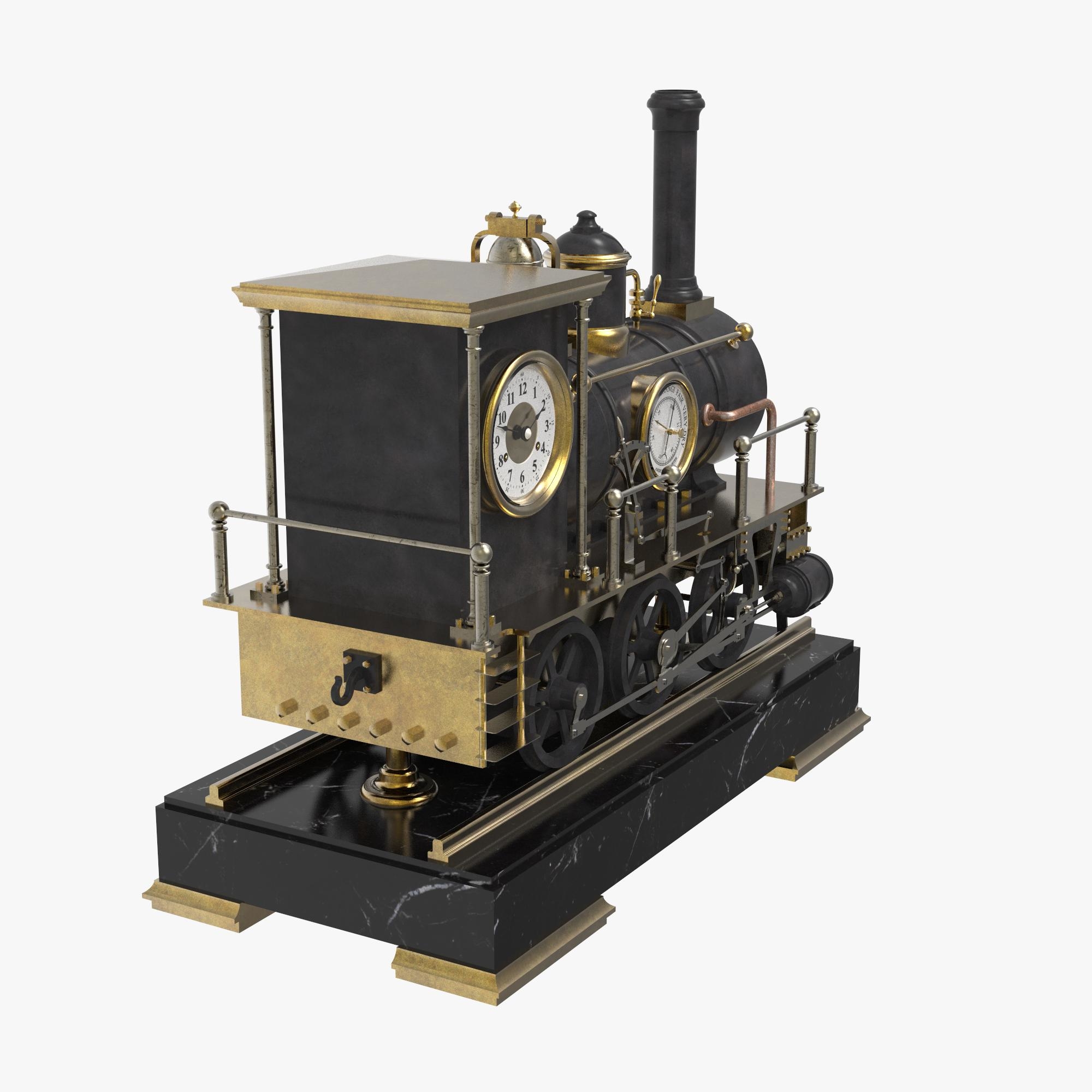 Locomotive clock model - TurboSquid 1164263