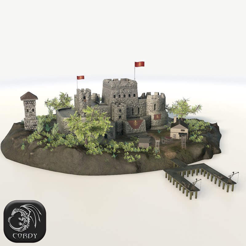 Island fortress 3D model - TurboSquid 1164551