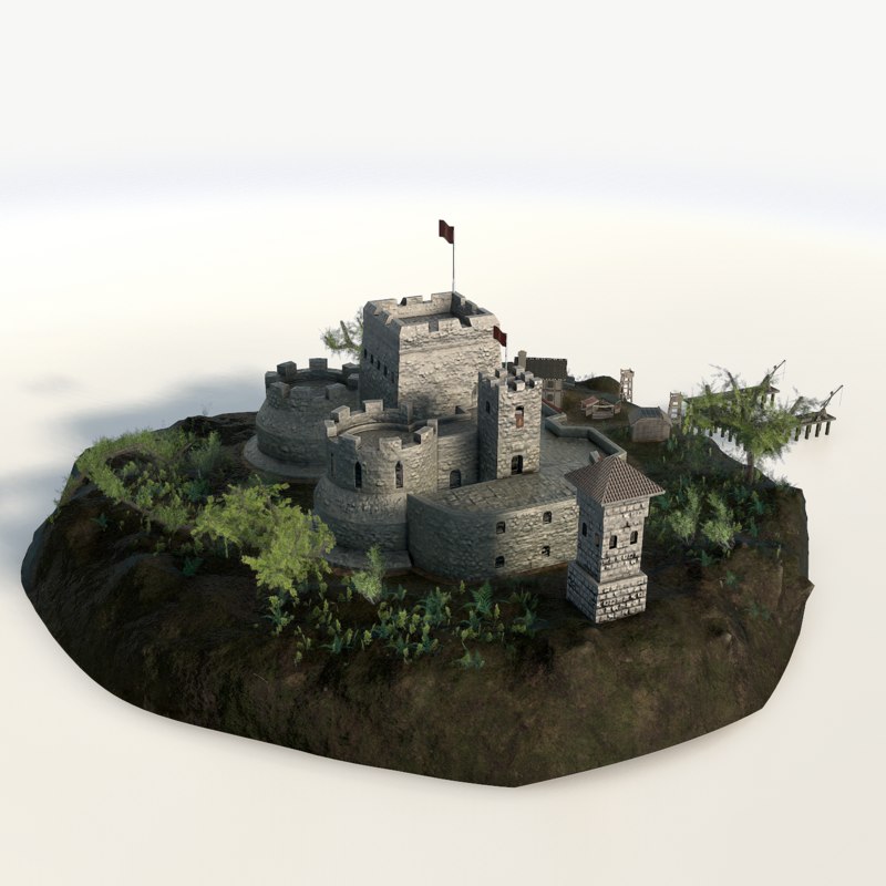 Island fortress 3D model - TurboSquid 1164551