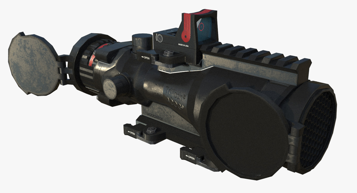 3D trijicon acog 6x48 model - TurboSquid 1164988