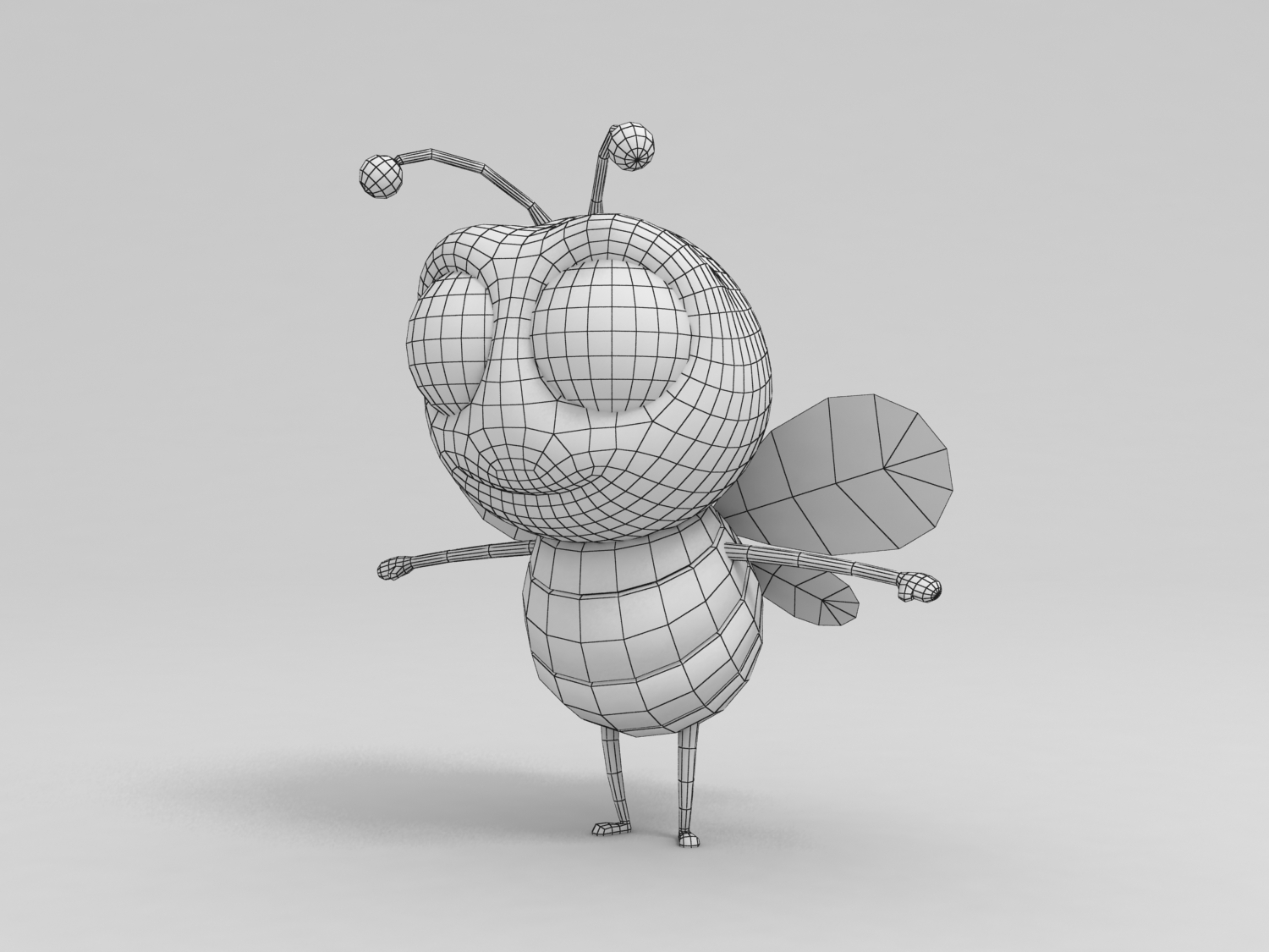 3D bee character cartoon - TurboSquid 1165015