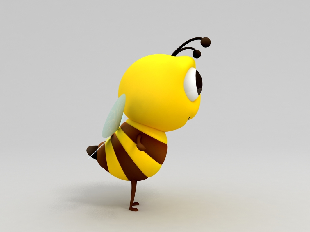 3D bee character cartoon - TurboSquid 1165015