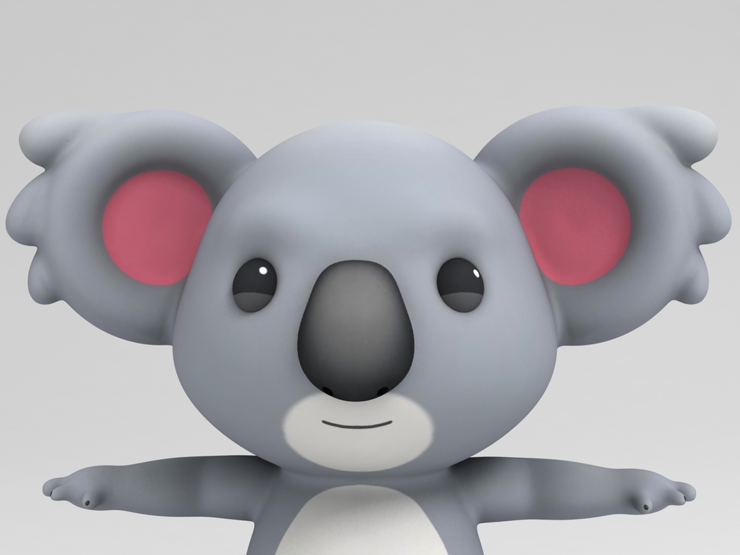 Koala character cartoon 3D model - TurboSquid 1165021