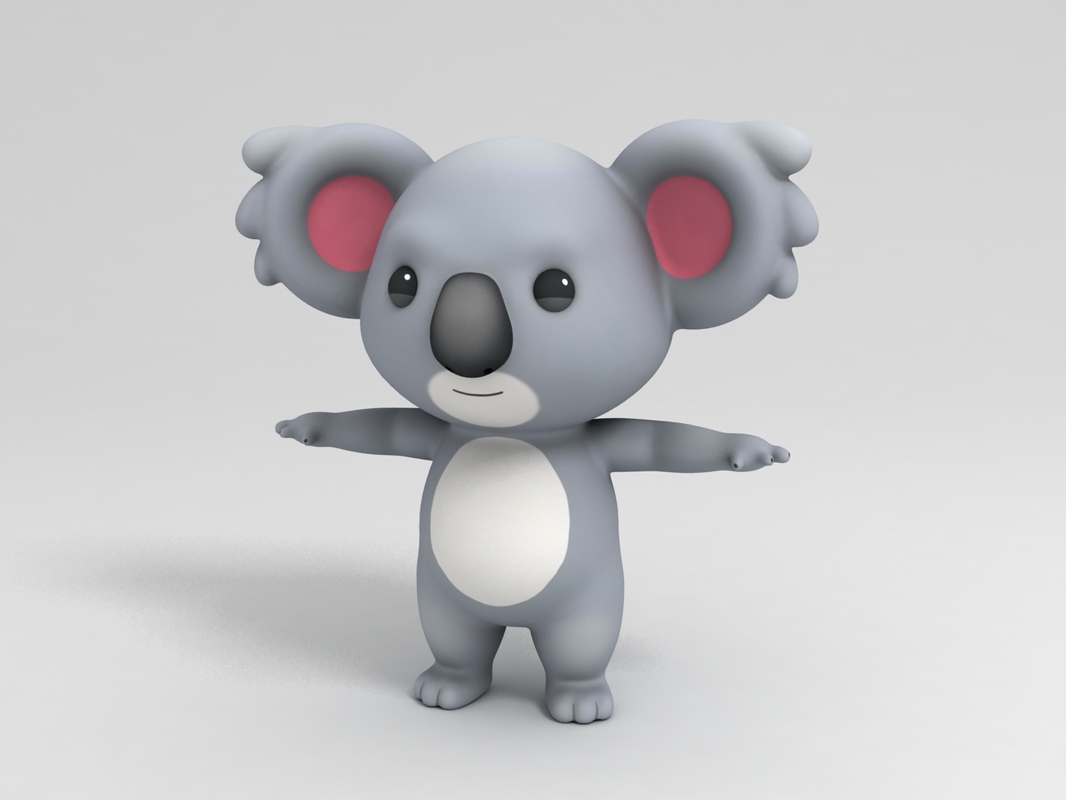 Koala character cartoon 3D model - TurboSquid 1165021