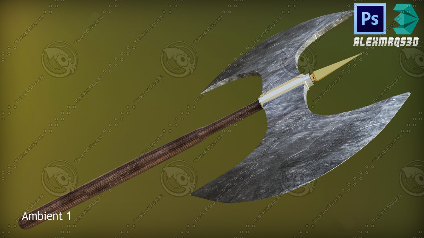 Rwo Head Axe中世の武器hp3Dモデル - TurboSquid 1165187