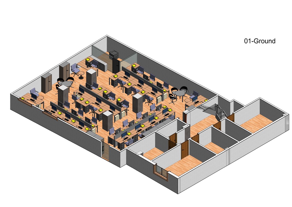 3D revit office model - TurboSquid 1165462