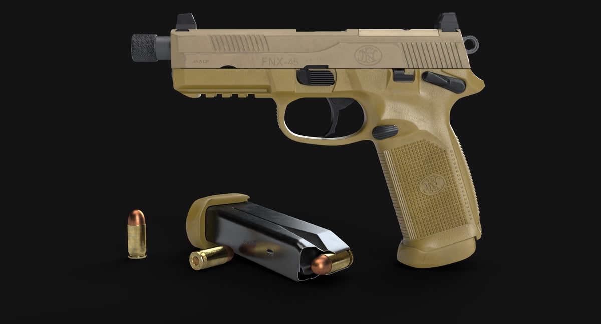 3D fn fnx-45 tactical pistol model - TurboSquid 1165688
