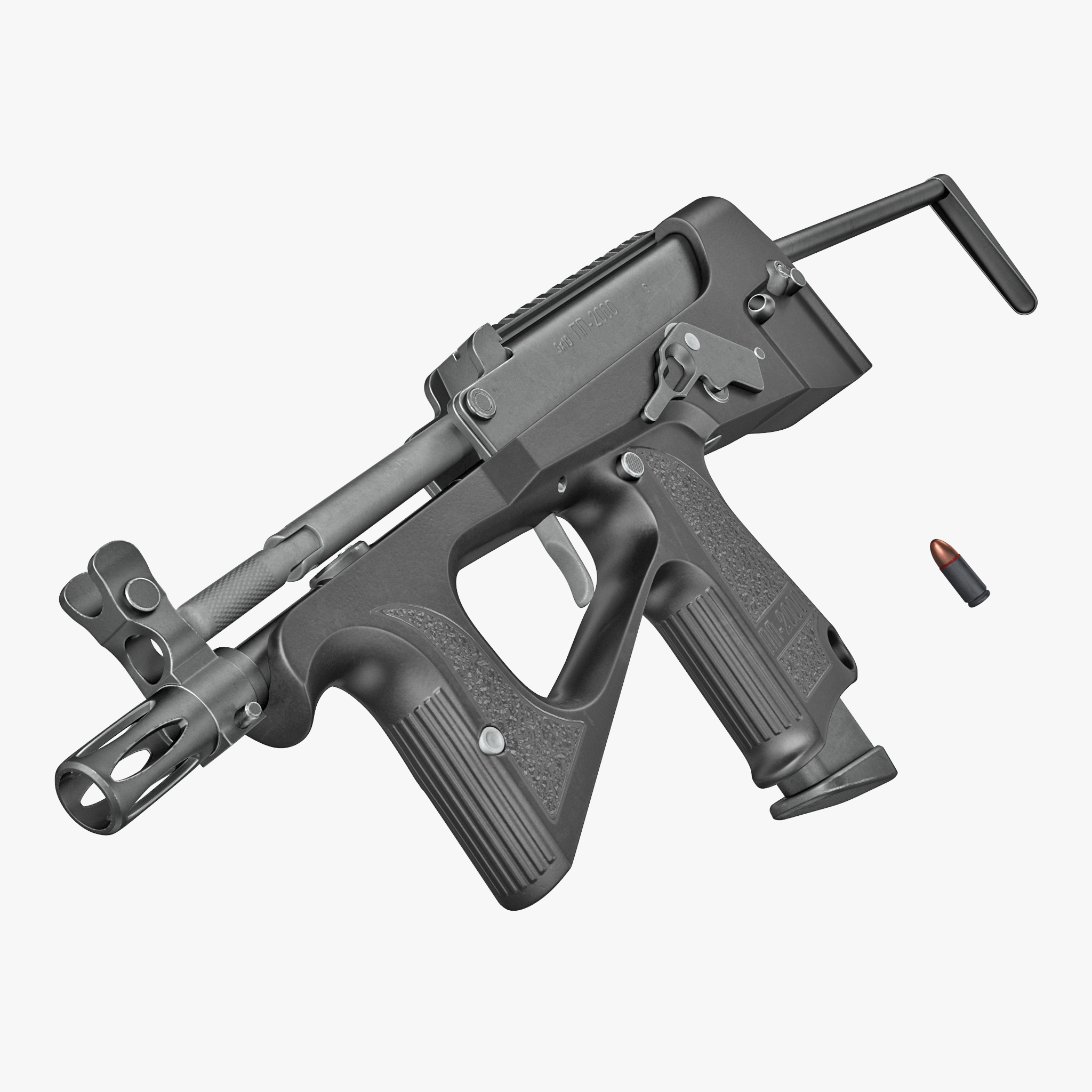 Machine pistol pp-2000 smg 3D model - TurboSquid 1165834