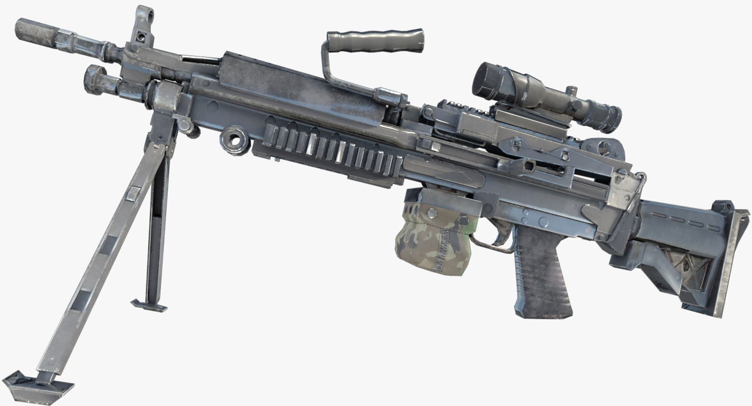 M249 machine gun 3D model - TurboSquid 1166000