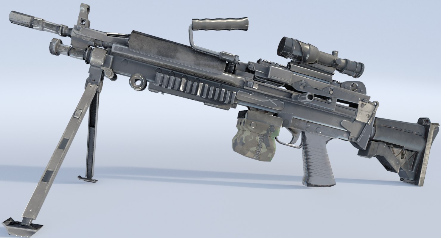 M249 machine gun 3D model - TurboSquid 1166000