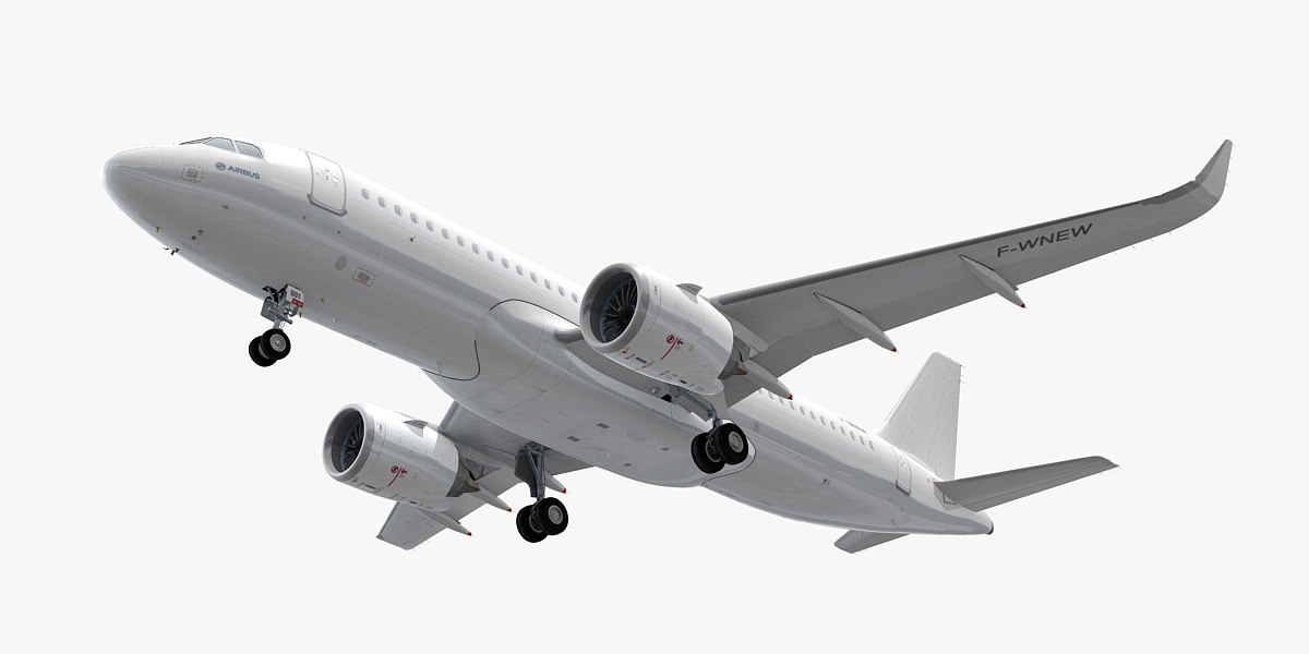 3D model airbus a320neo generic white - TurboSquid 1166213