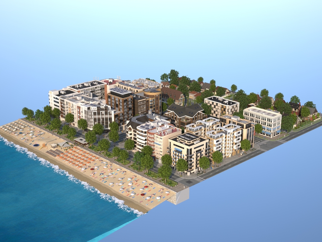 City beach 3D model - TurboSquid 1166663