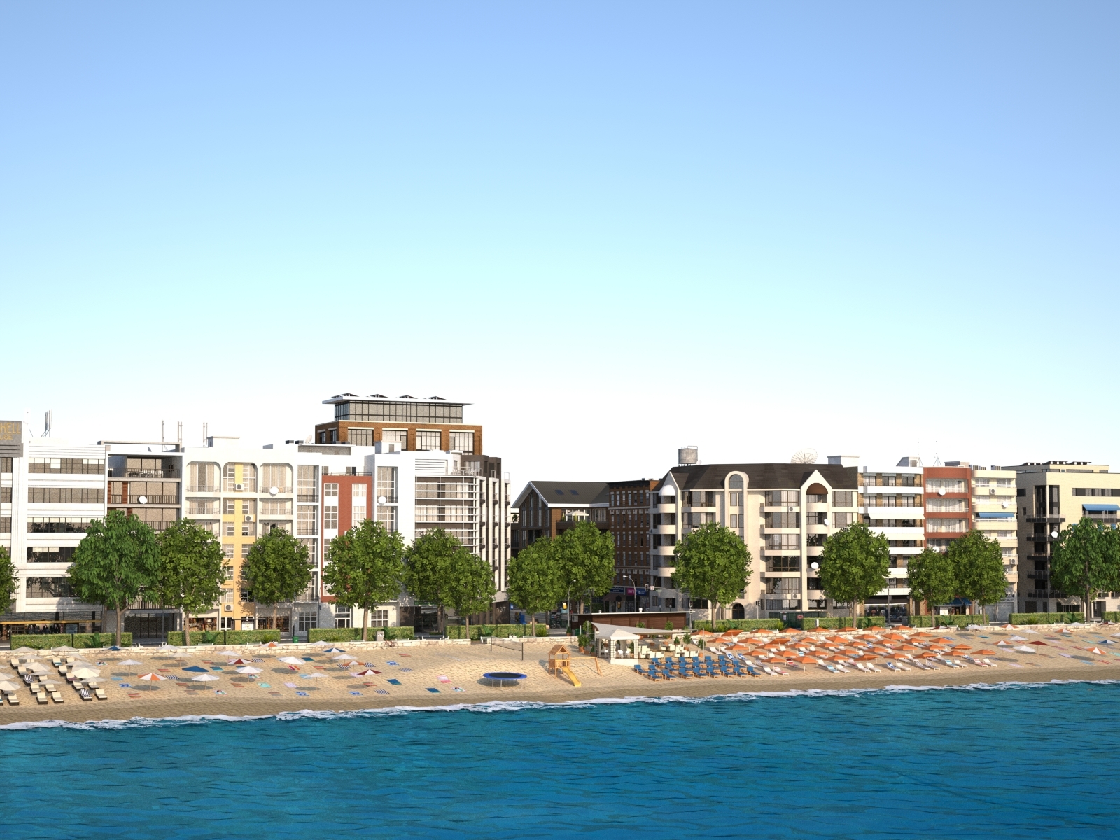 City beach 3D model - TurboSquid 1166663