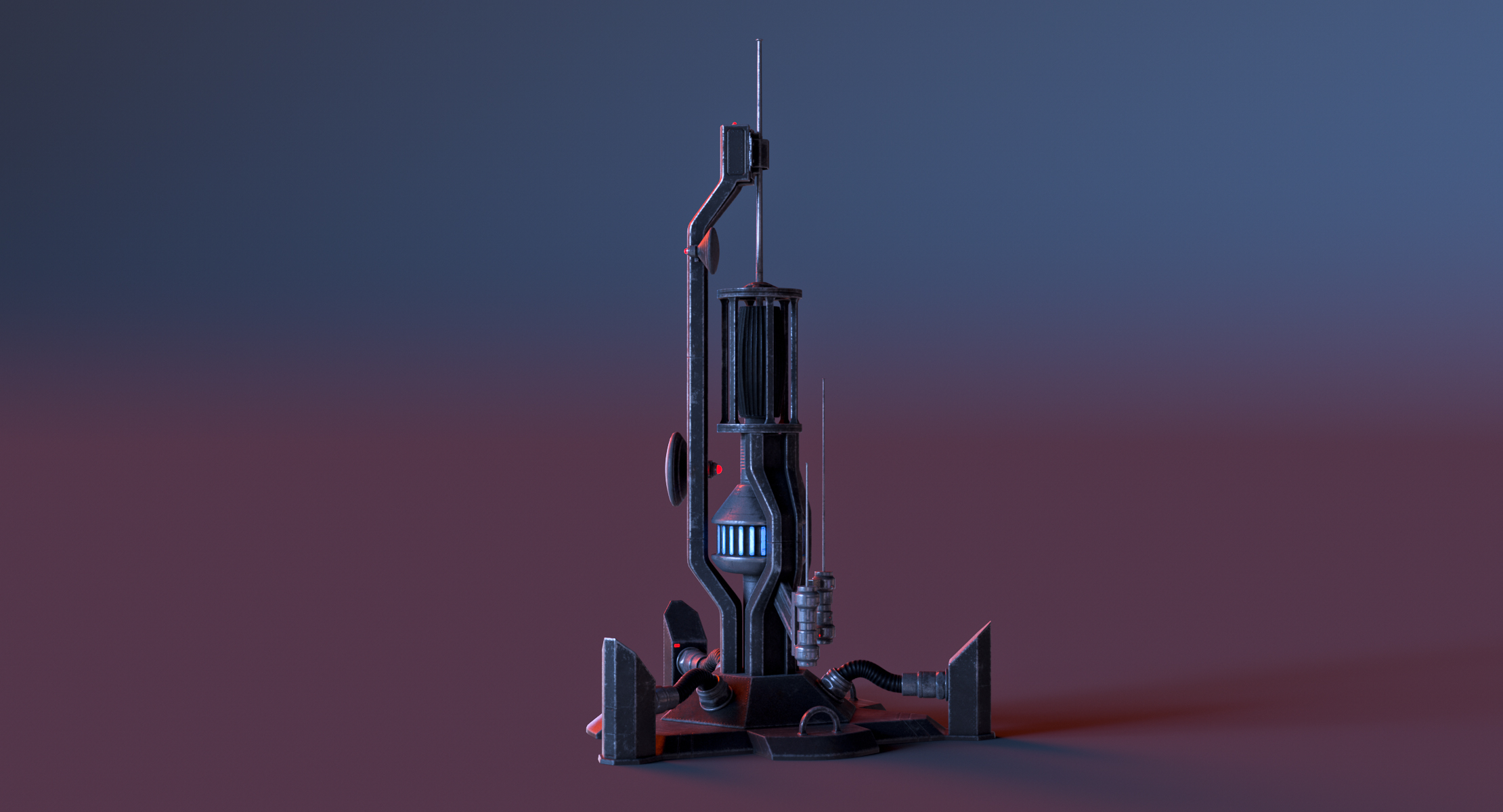 3D science fiction antenna tower model - TurboSquid 1166692