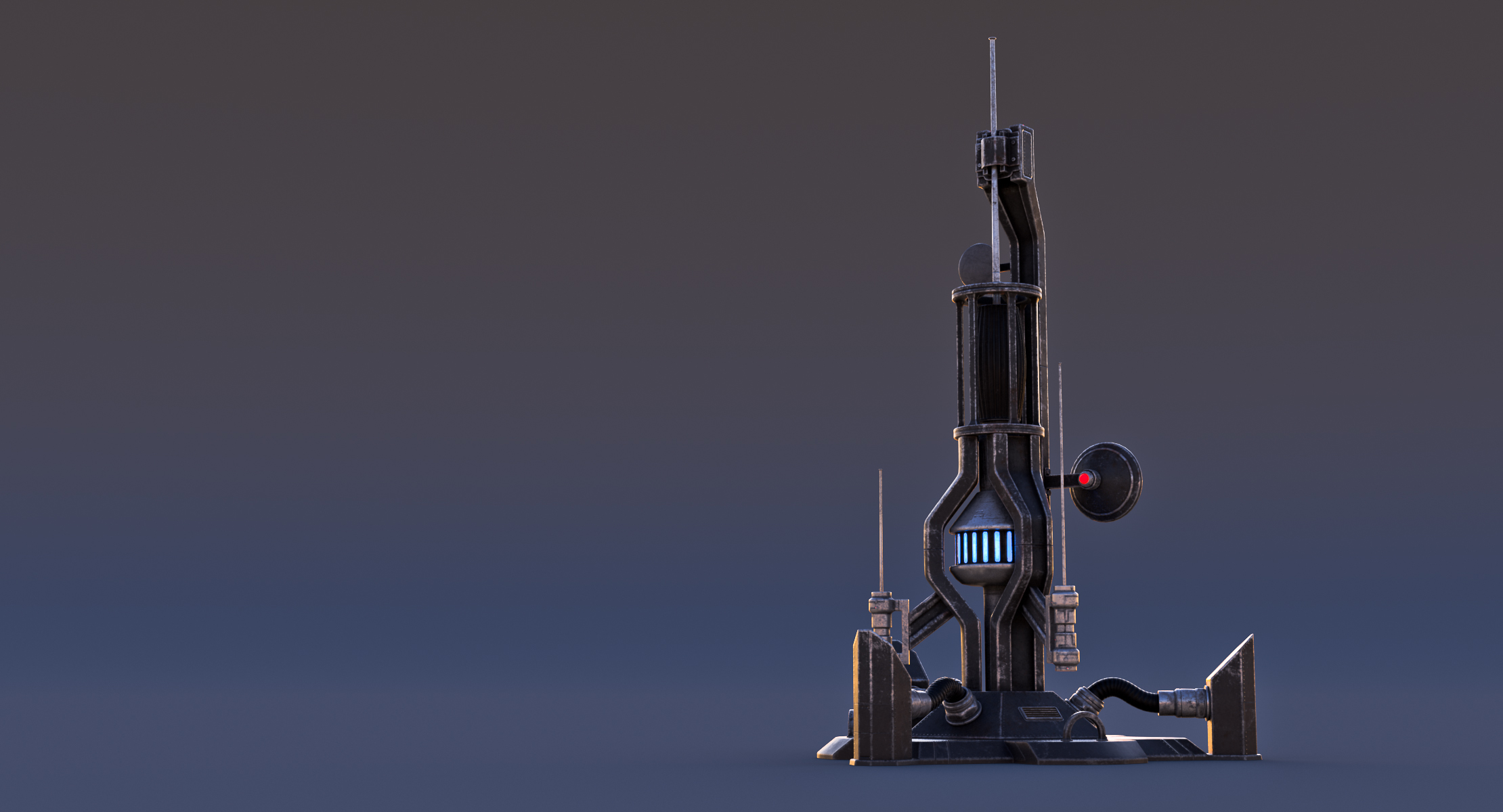 3D science fiction antenna tower model - TurboSquid 1166692