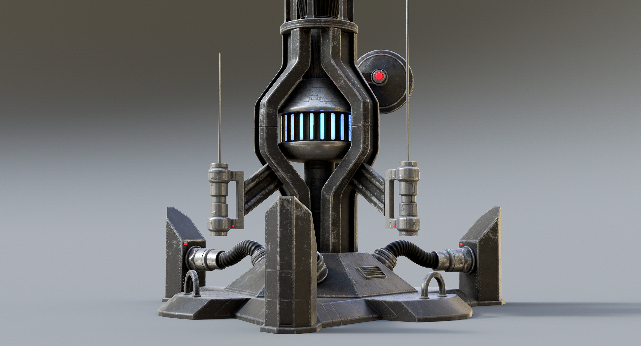 3D science fiction antenna tower model - TurboSquid 1166692