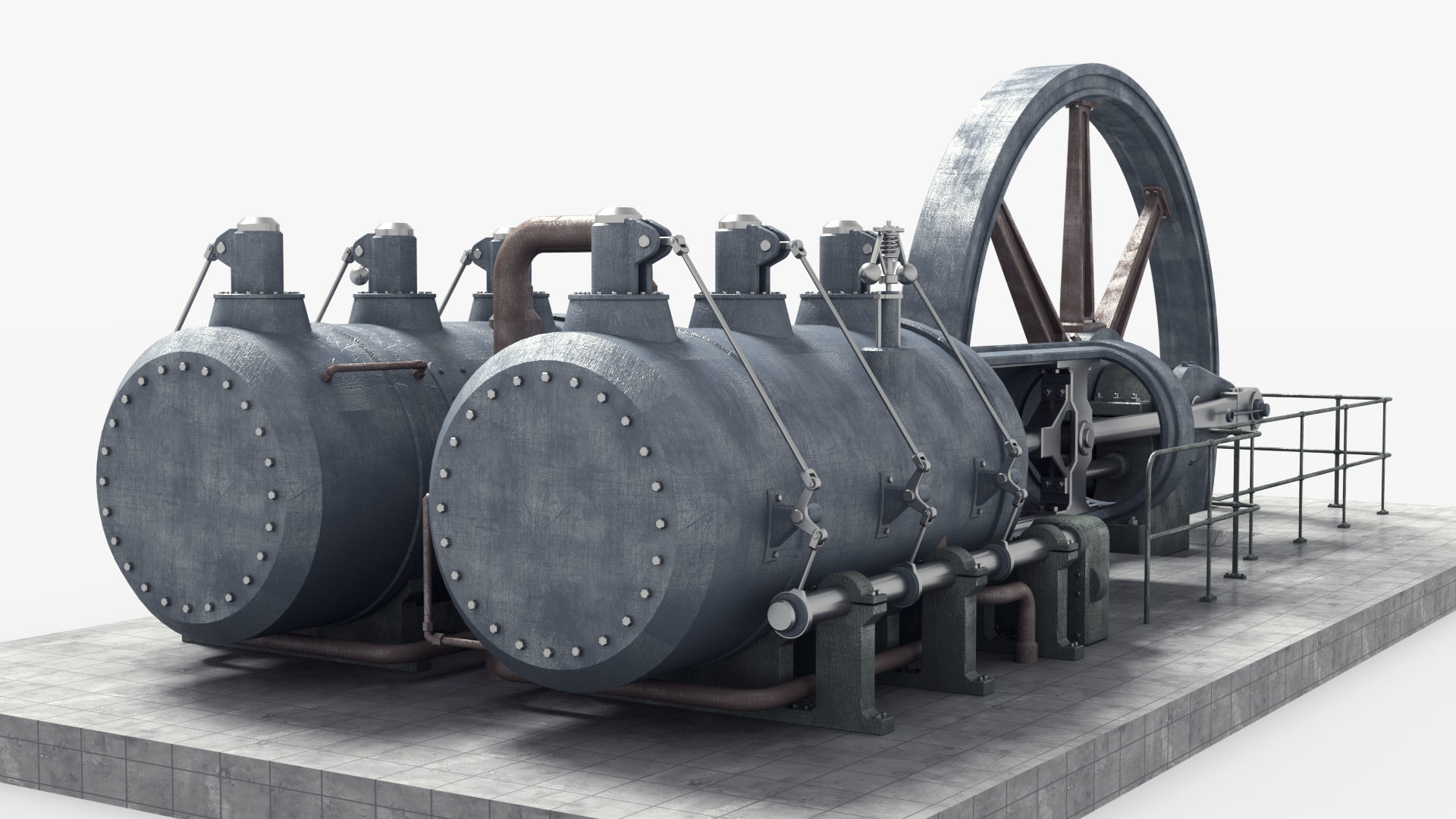 3D old steam engine - TurboSquid 1166729