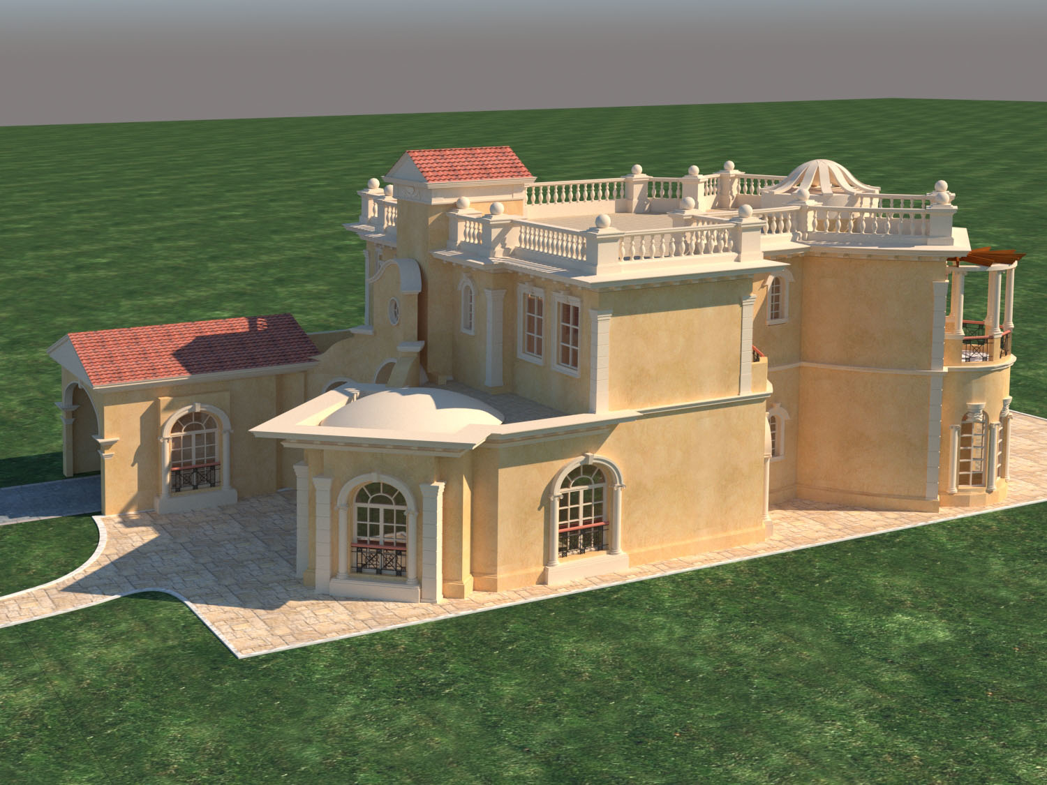3D roman villas model - TurboSquid 1166860