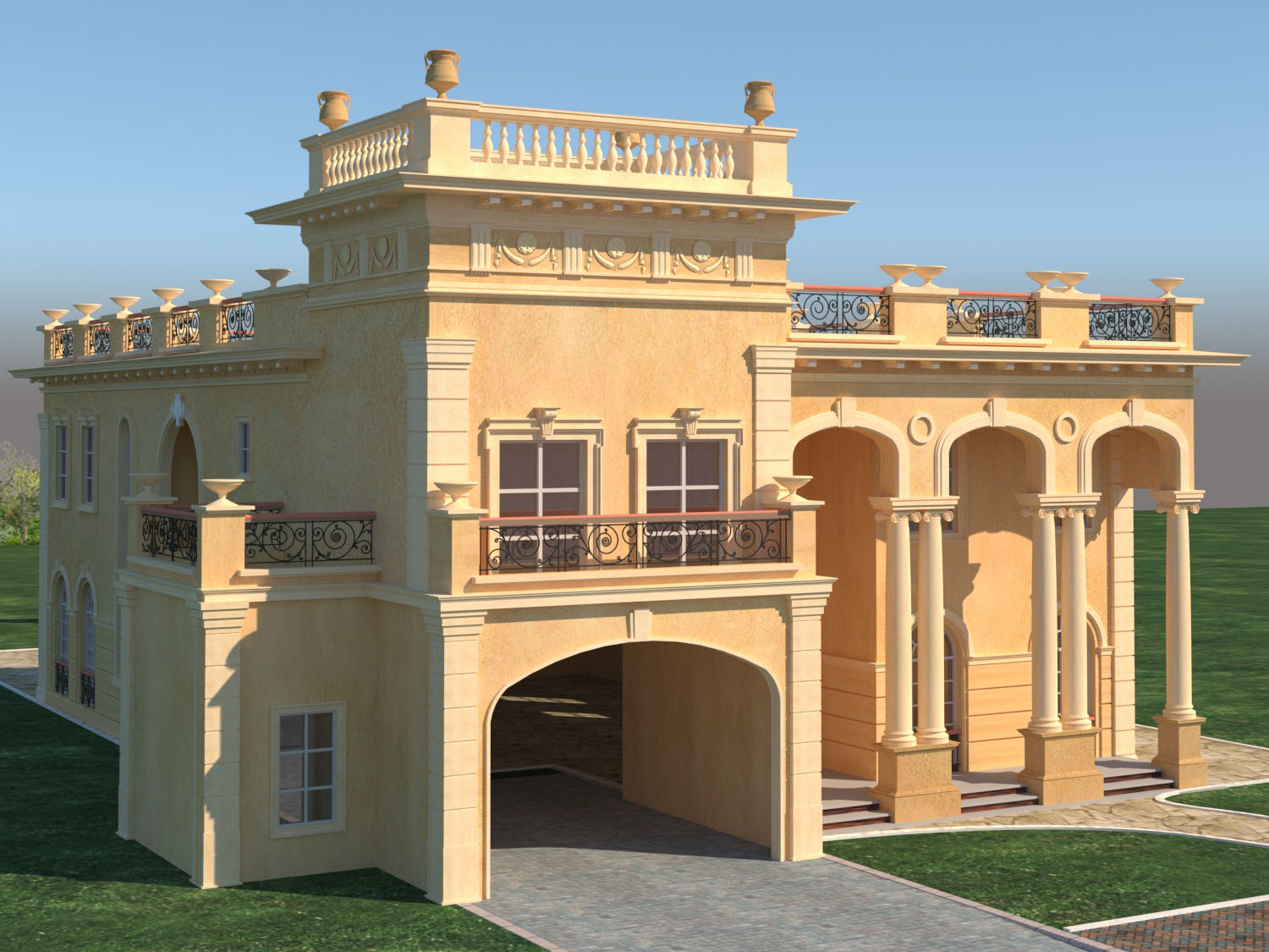 3D roman villas model - TurboSquid 1166860