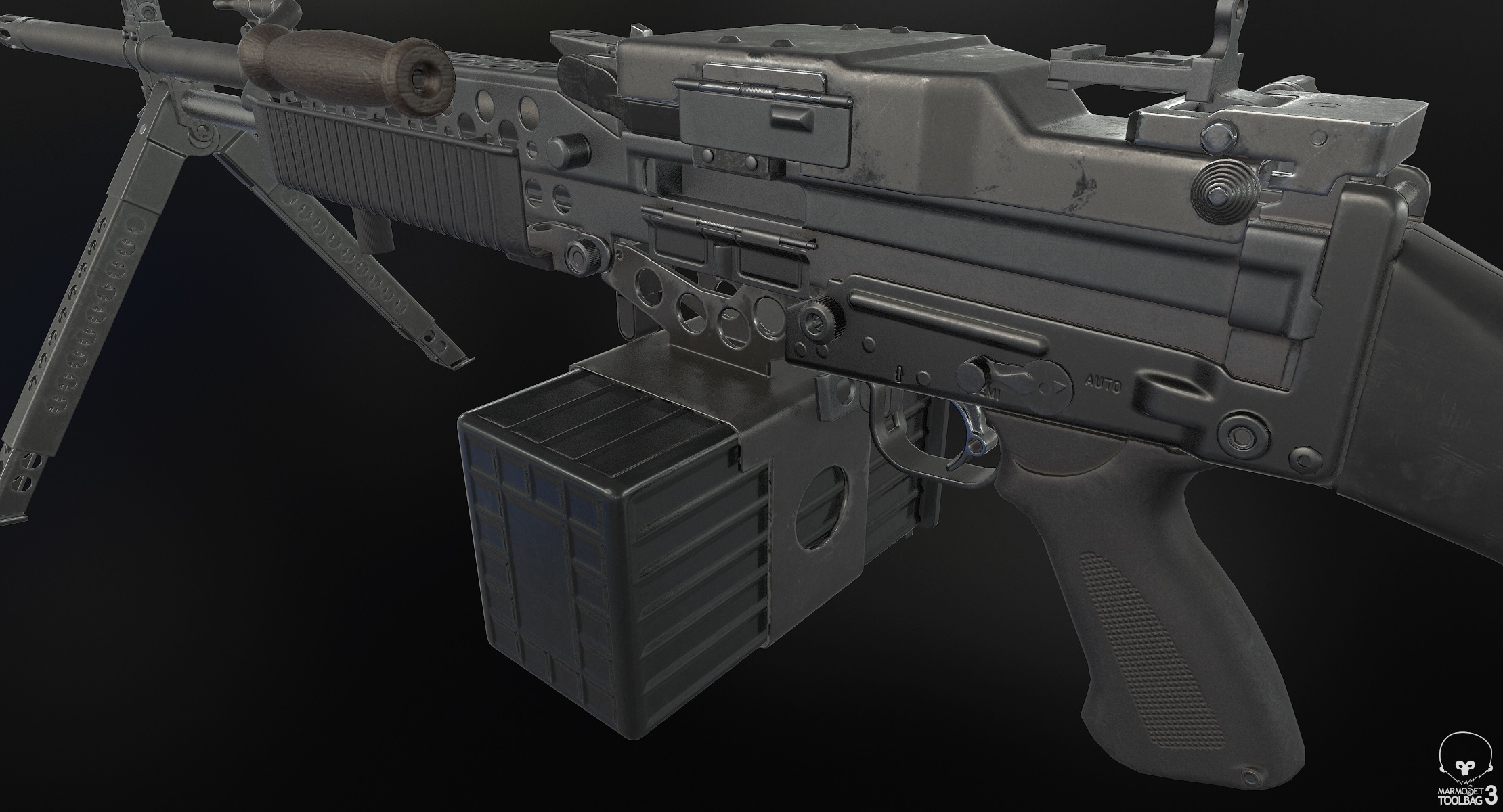 3D stoner 63a lmg model - TurboSquid 1166901