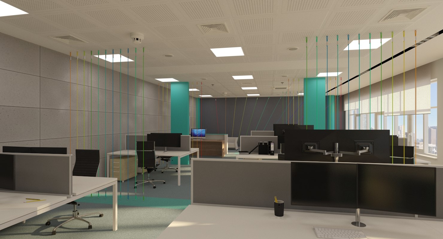 3D office interior - TurboSquid 1166971