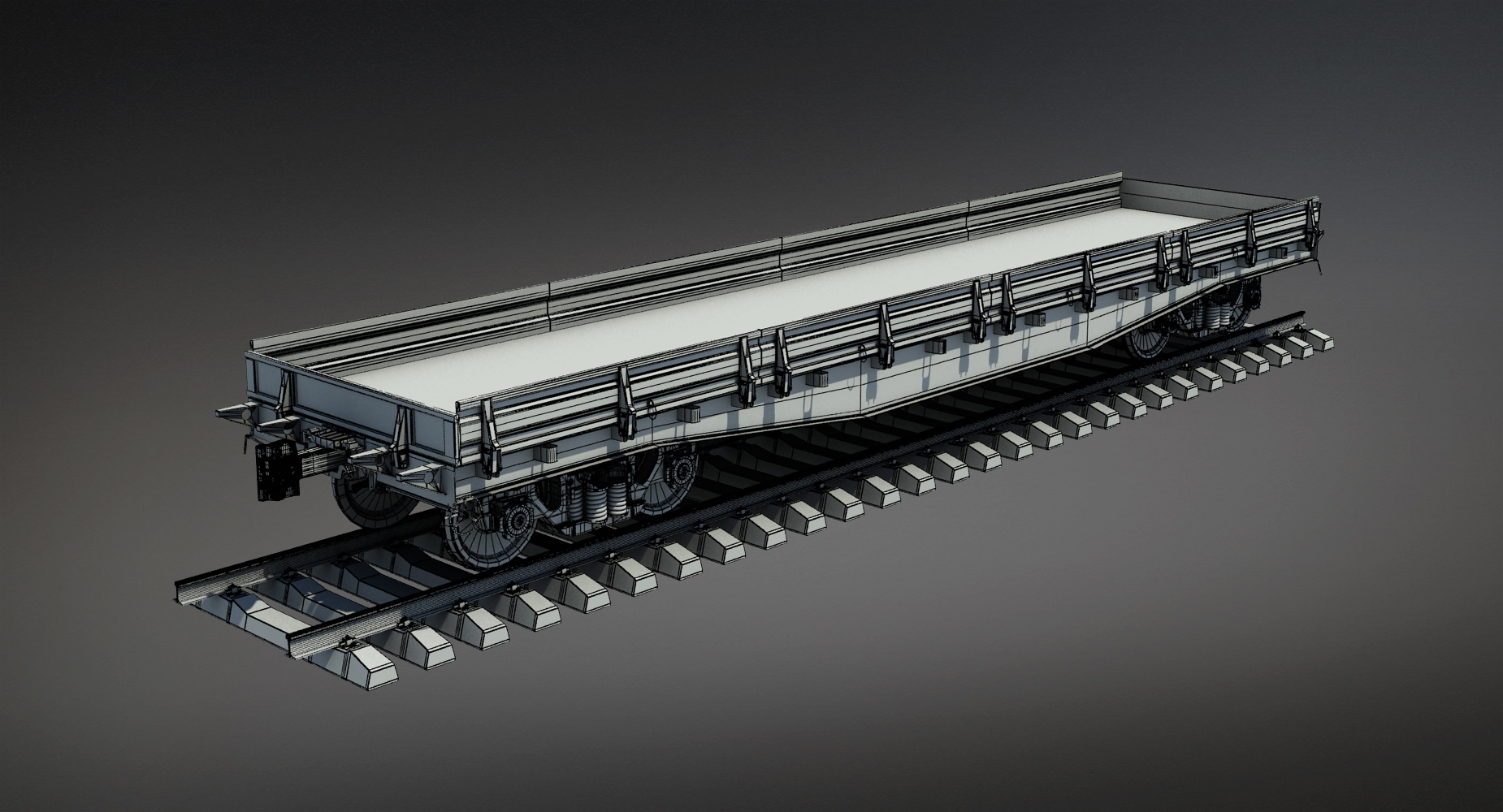 Set cargo wagons model - TurboSquid 1167134