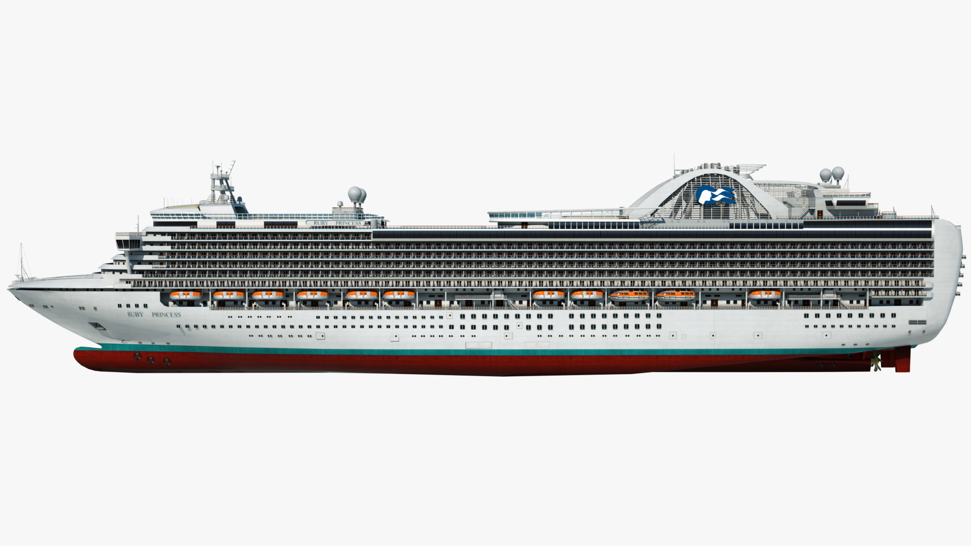 Cruise ruby princess ship 3D model - TurboSquid 1167139
