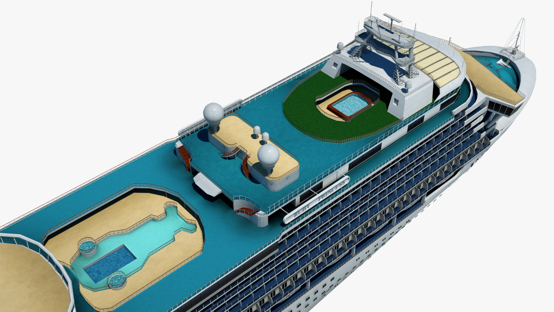 Cruise ruby princess ship 3D model - TurboSquid 1167139